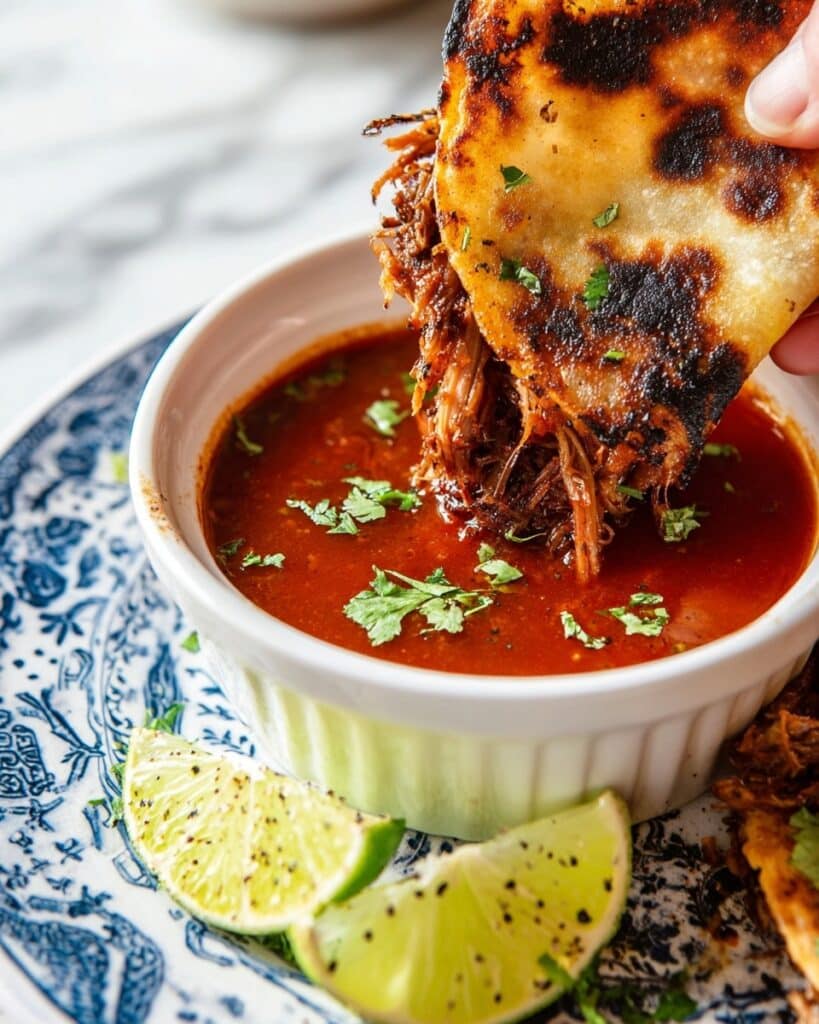 Crockpot Birria Tacos with Cheesy Dip | Irresistible & Easy